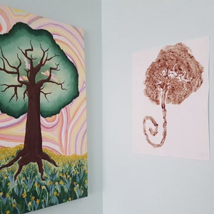 Custom Placenta Print Inspired Painting - Made to Order - Birth Art ...