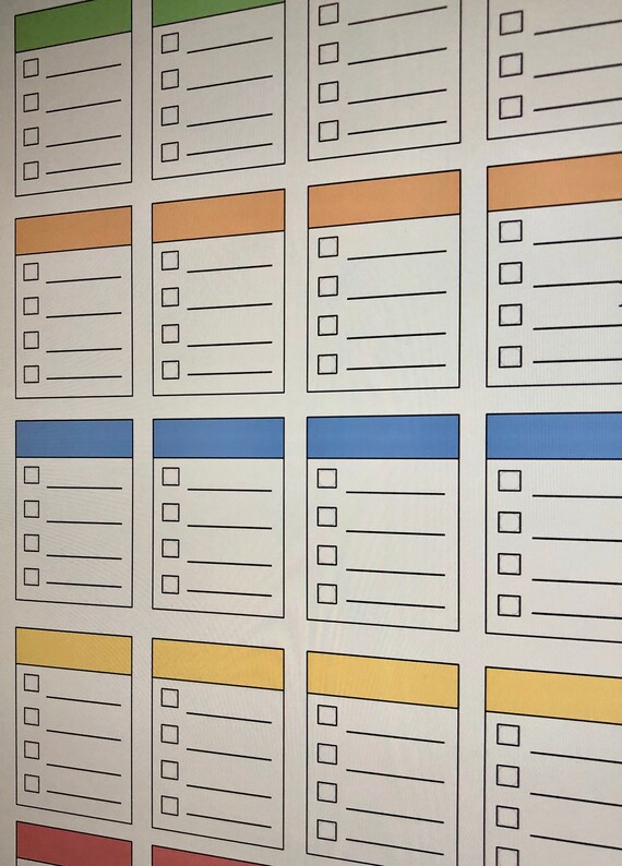 Blank Checkbox Stickers | Etsy