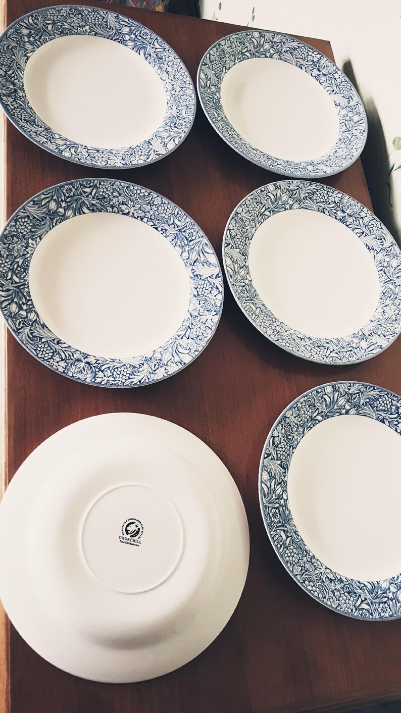 6 Vintage Dinner Plates "churchill" - Etsy