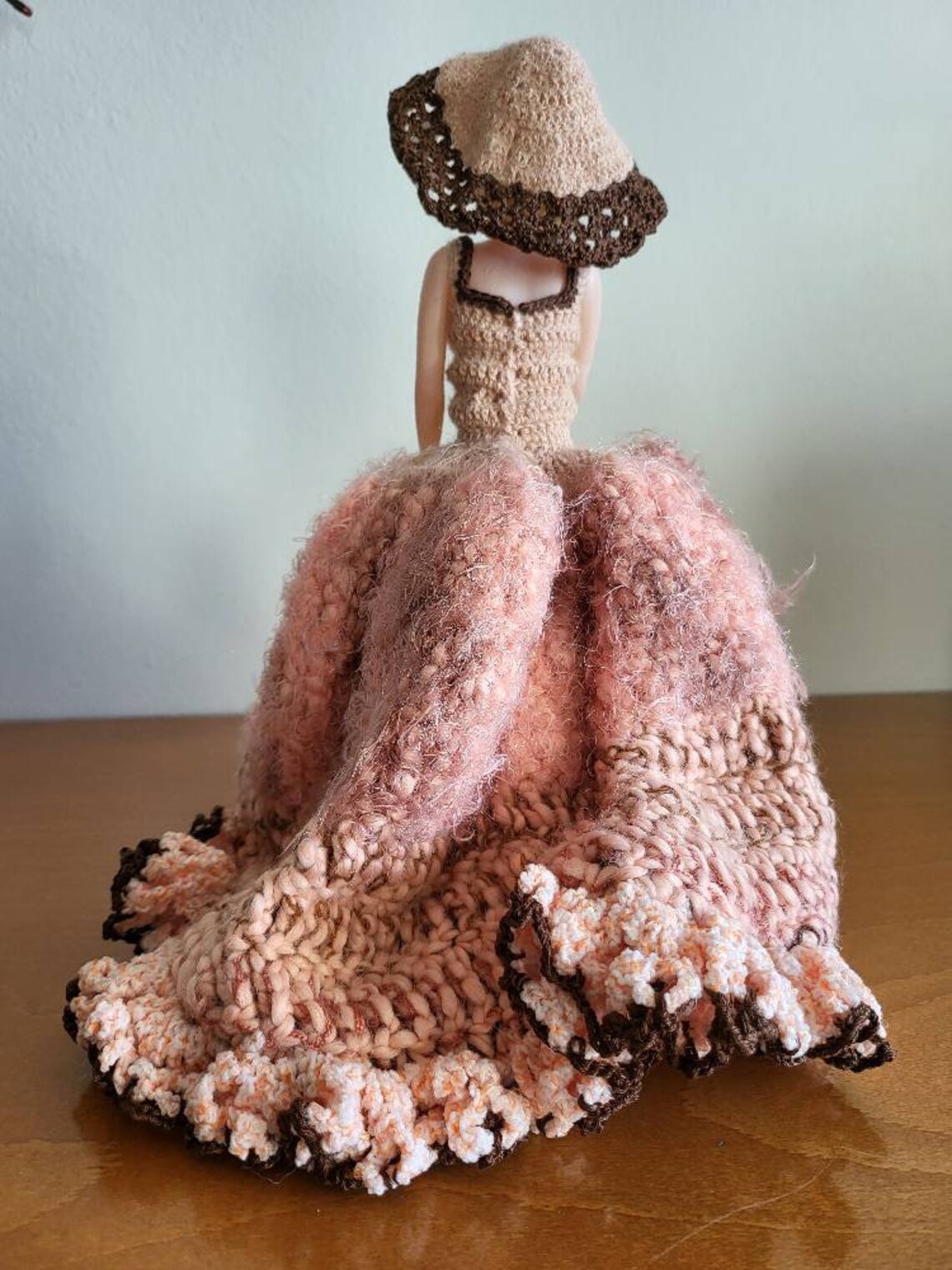 Vintage Hand Crochet Creamy Doll Dress Etsy