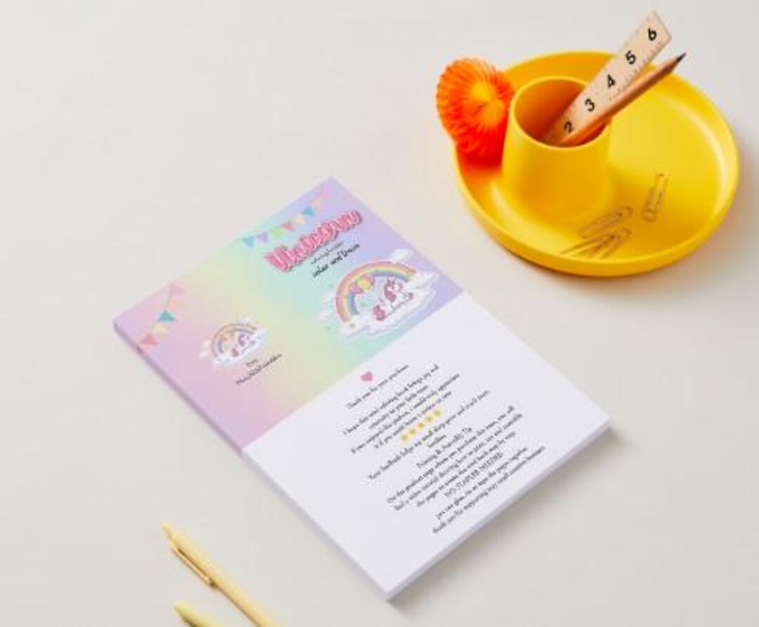 Unicorn Birthday Coloring Book Printable- Kids Party Favor Activity ...