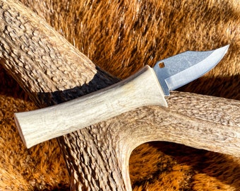 Stag Antler Knife, Tool Steel Knife, Deer Antler Hunting Knife ...