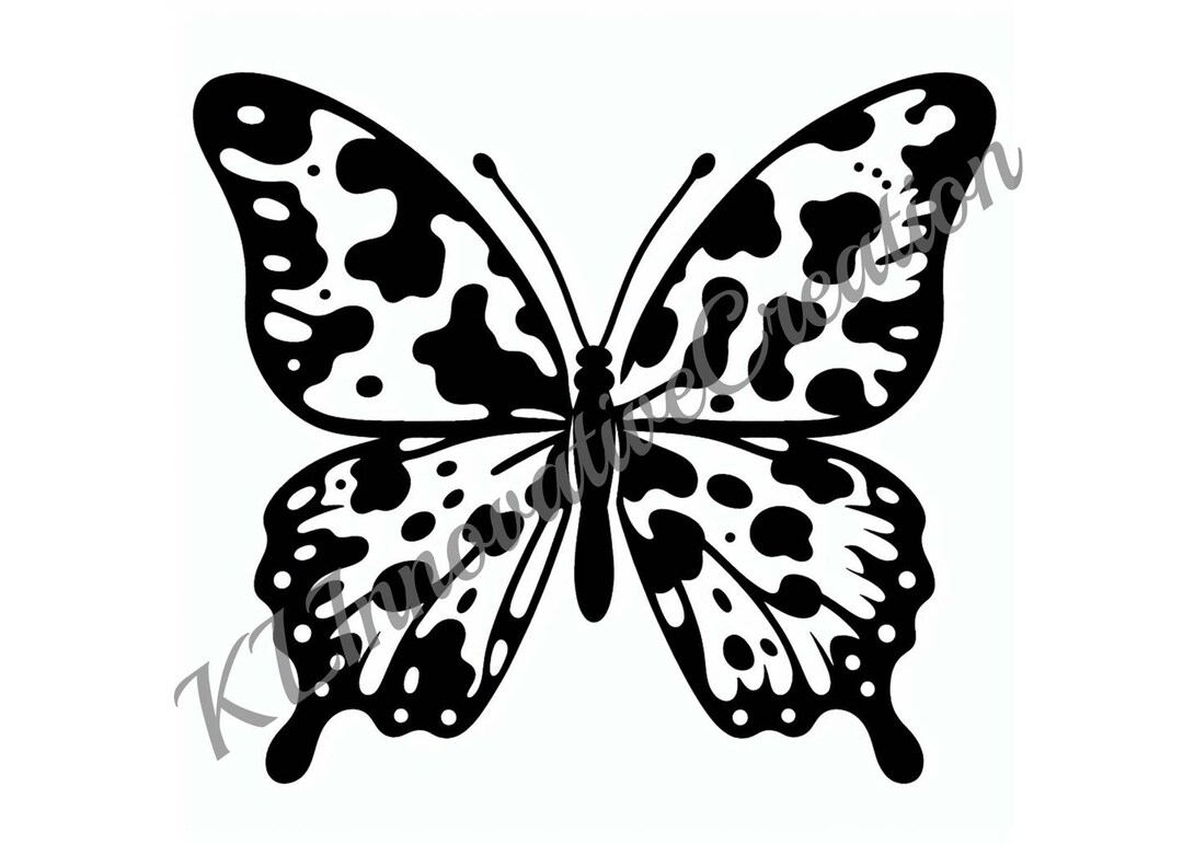 Cow Print Butterfly SVG/JPEG - Etsy