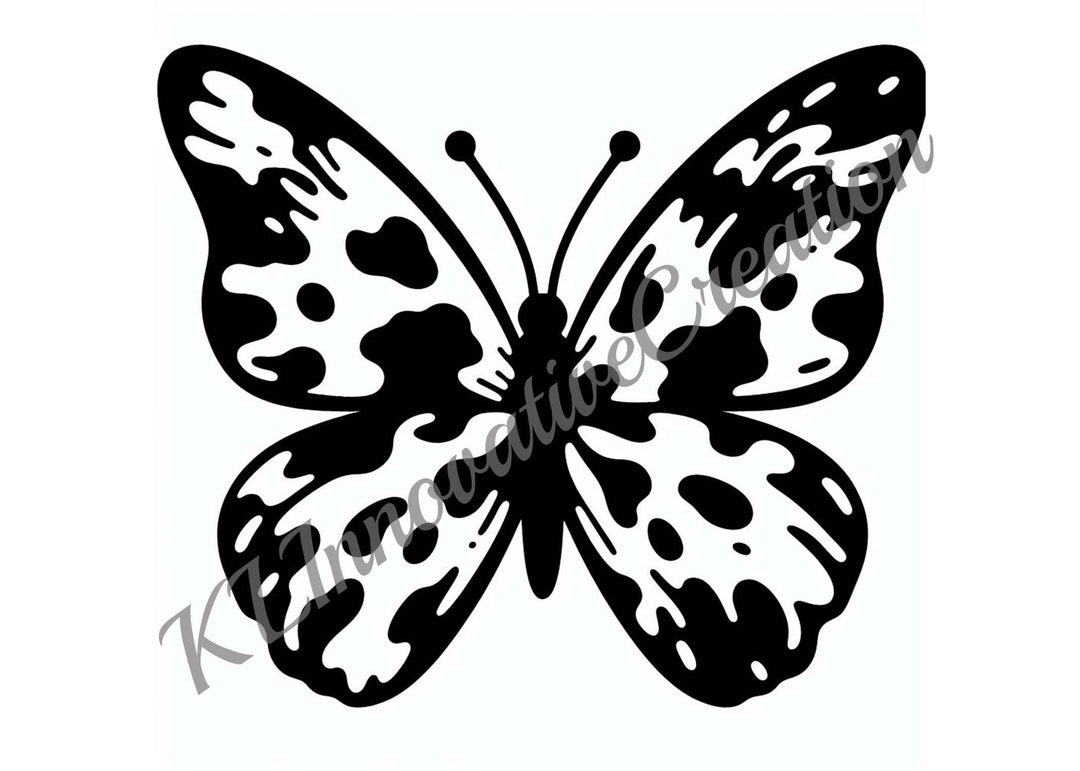 Cow Print Butterfly 4 SVG/JPEG - Etsy