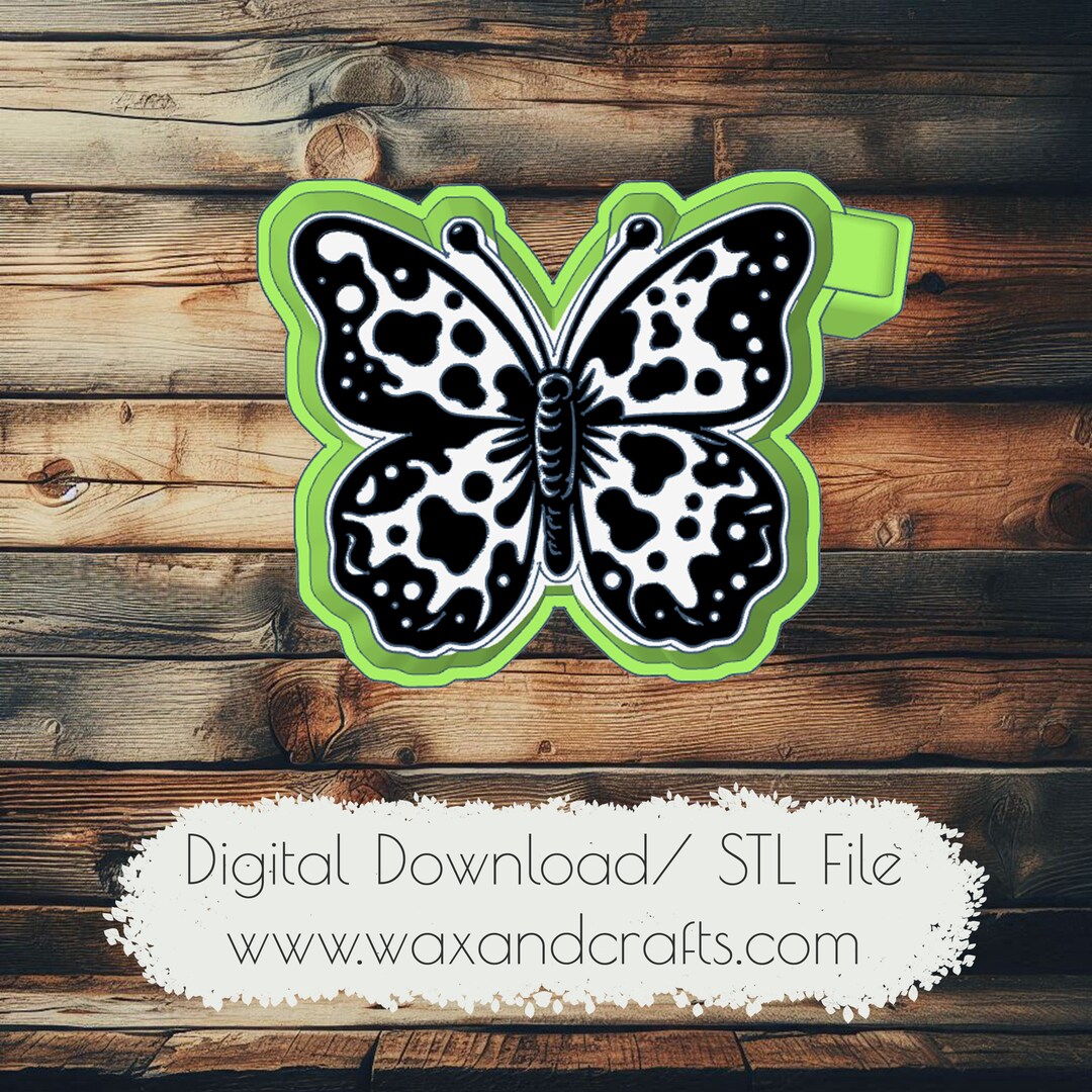 Cow Print Butterfly Freshie Mold Housing STL - Etsy