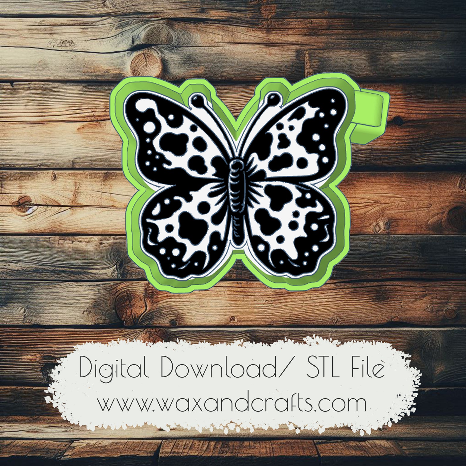 Cow Print Butterfly Freshie Mold Housing STL - Etsy