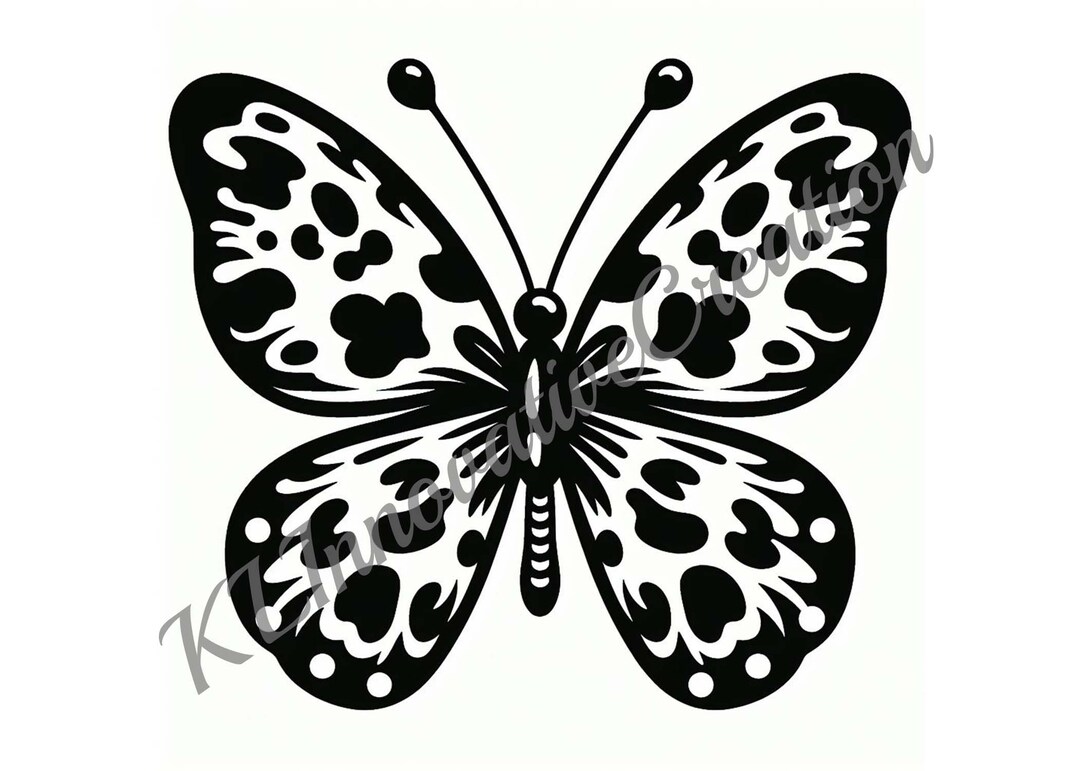 Cow Print Butterfly 5 SVG/JPEG - Etsy