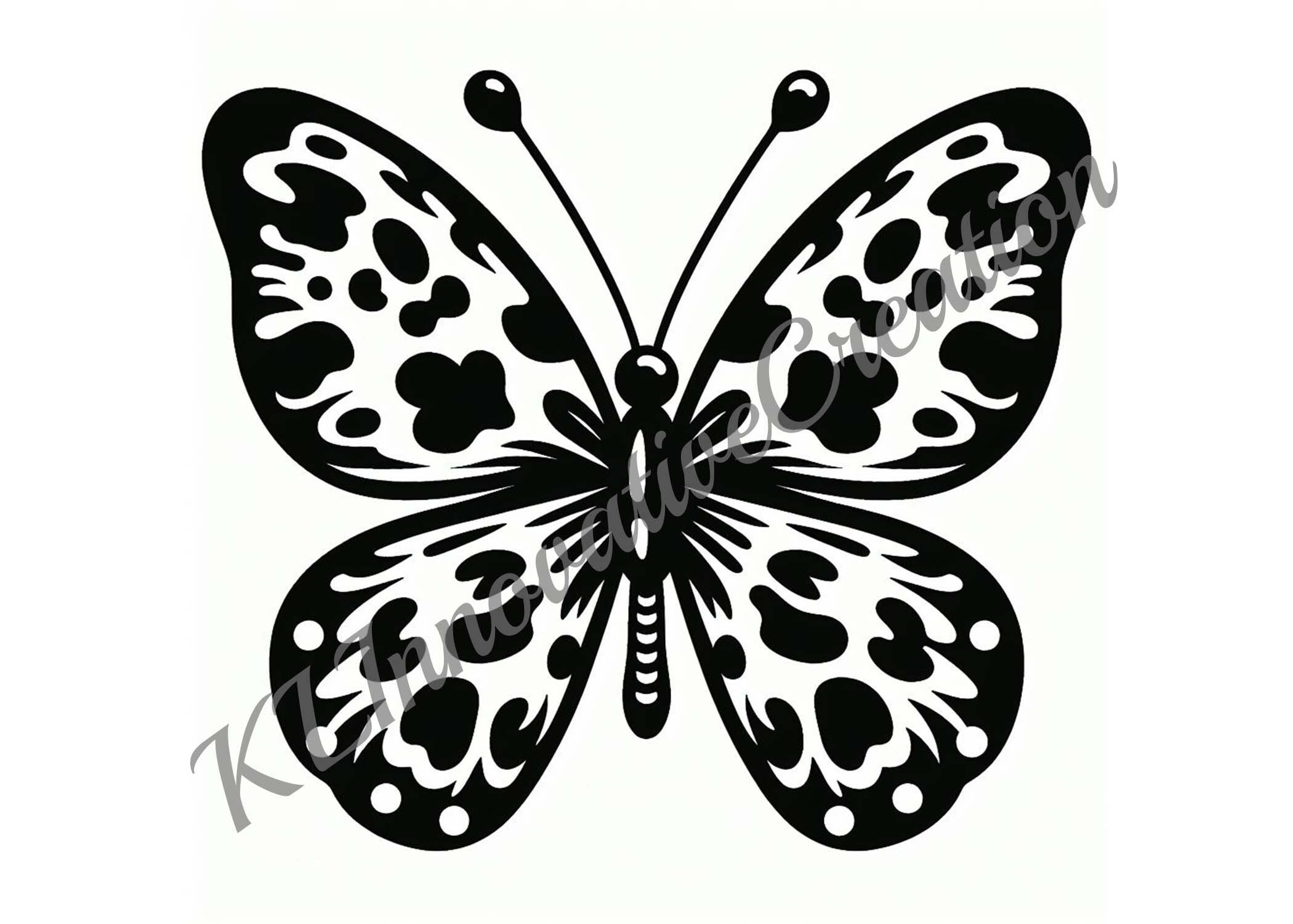 Cow Print Butterfly 5 SVG/JPEG - Etsy
