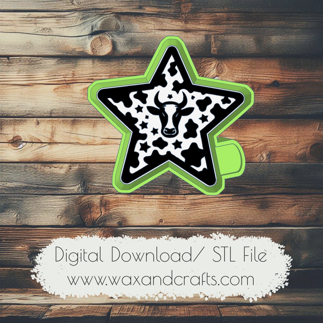 Cow Print Calf Head Star Freshie Mold Housing STL - Etsy