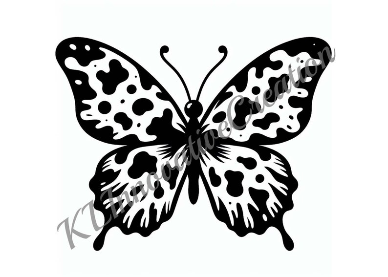 Cow Print Butterfly 2 SVG/JPEG - Etsy