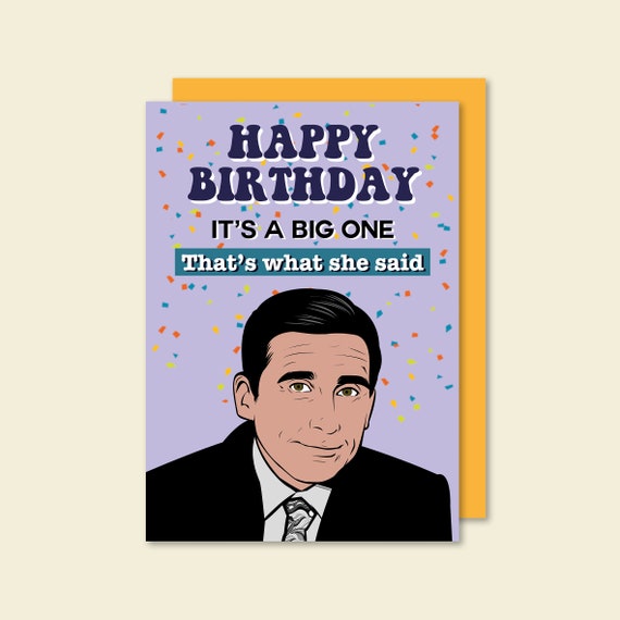 Michael Scott the Office USA Birthday Card | Etsy