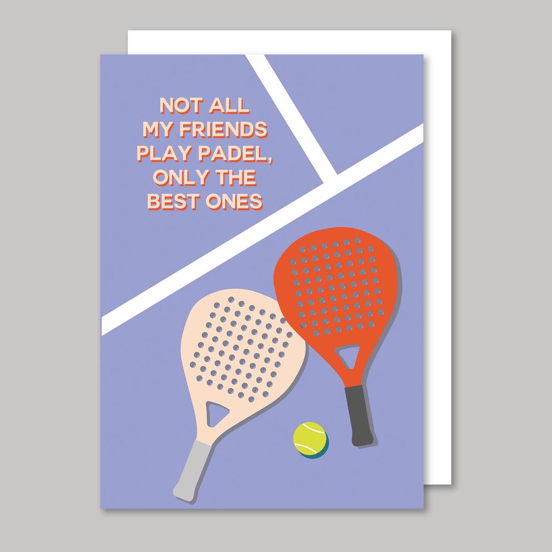 Padel Tennis Sport Birthday Card Gift - Etsy