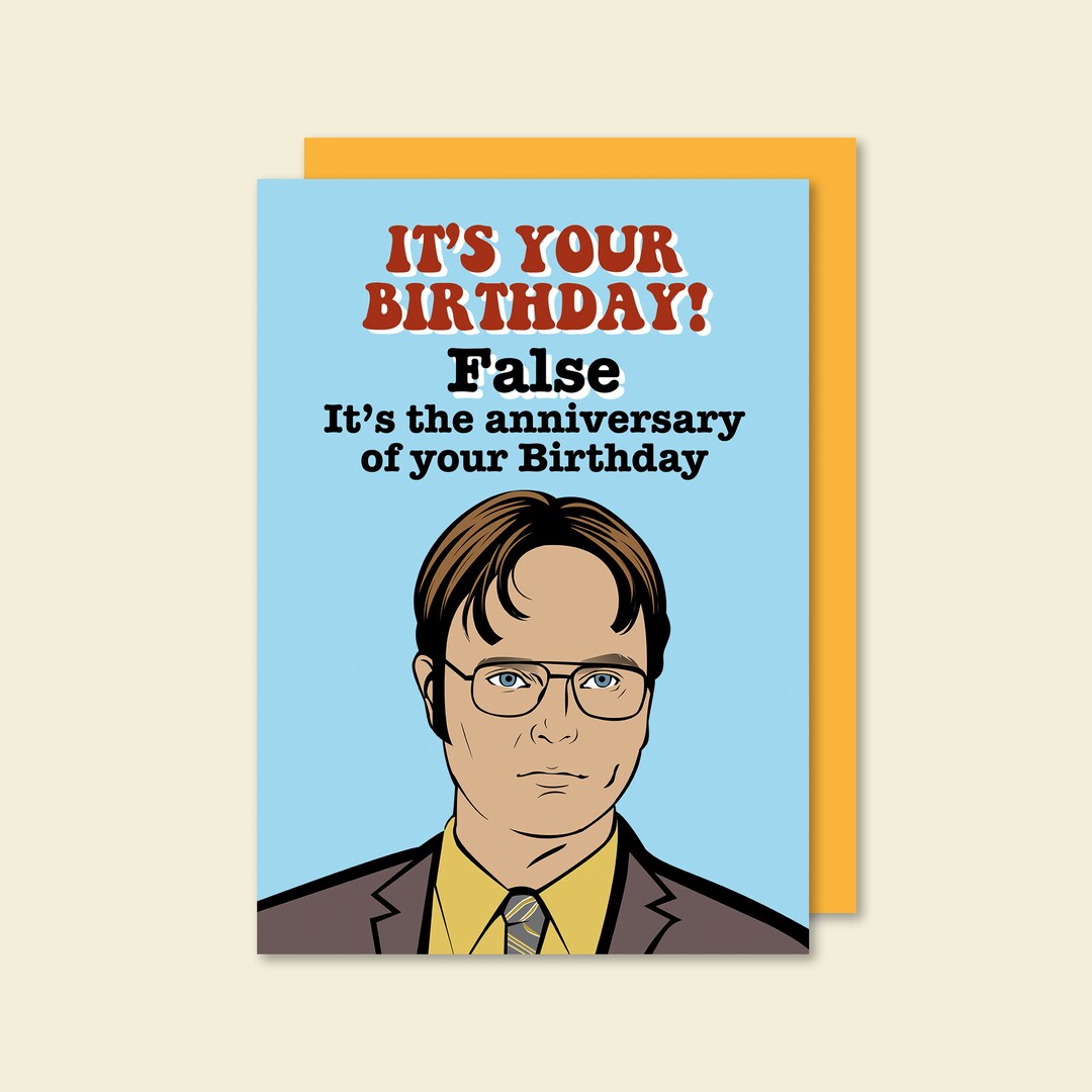 Dwight Schrute the Office USA Birthday Card - Etsy