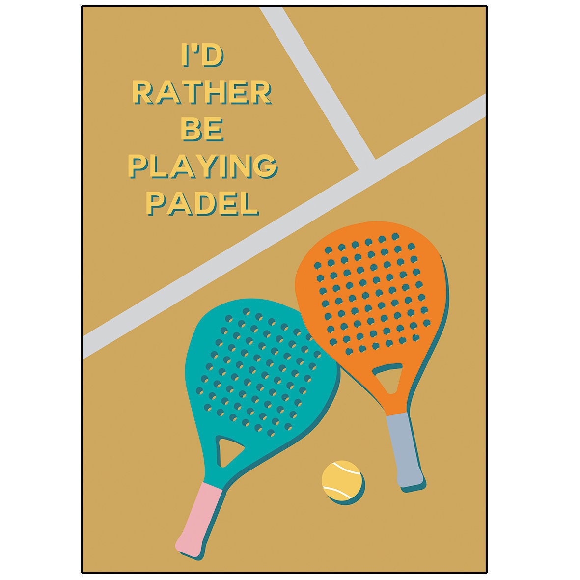 Padel Tennis Vinyl Sticker, Court, Ball, Bat, Racket Gift - Etsy