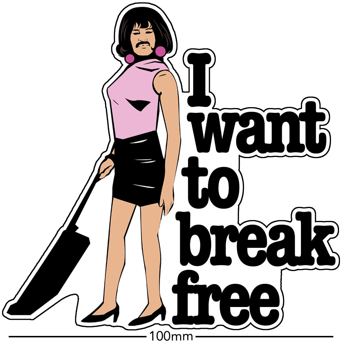 I Want to Break Free Freddie Mercury Sticker - Etsy UK