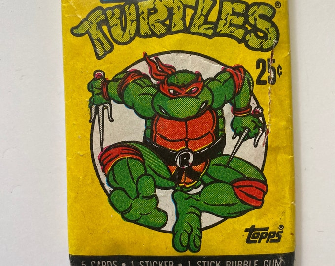 1989 Topps Teenage Mutant Ninja Turtles Sealed (raphael) Wax PACK, 5 ...