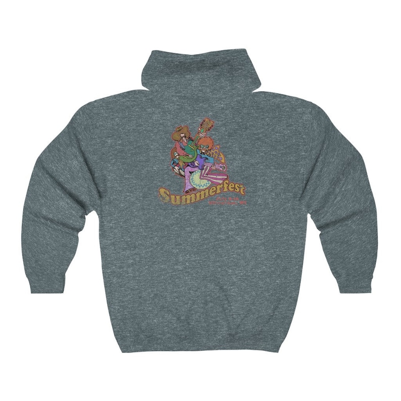 Summerfest 70s Vintage Style Music Zipper Hoodie - Etsy
