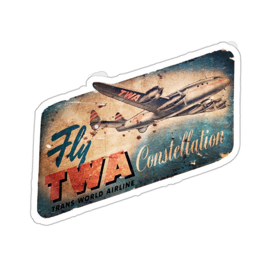 TWA Vintage Travel Sticker - Etsy
