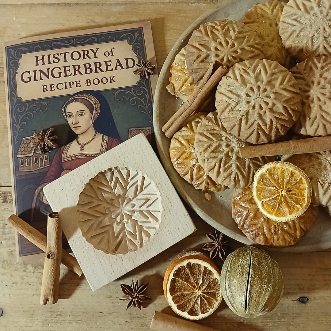 The History of Gingerbread Booklet With Tudor Style Cookie Mould Set - Etsy