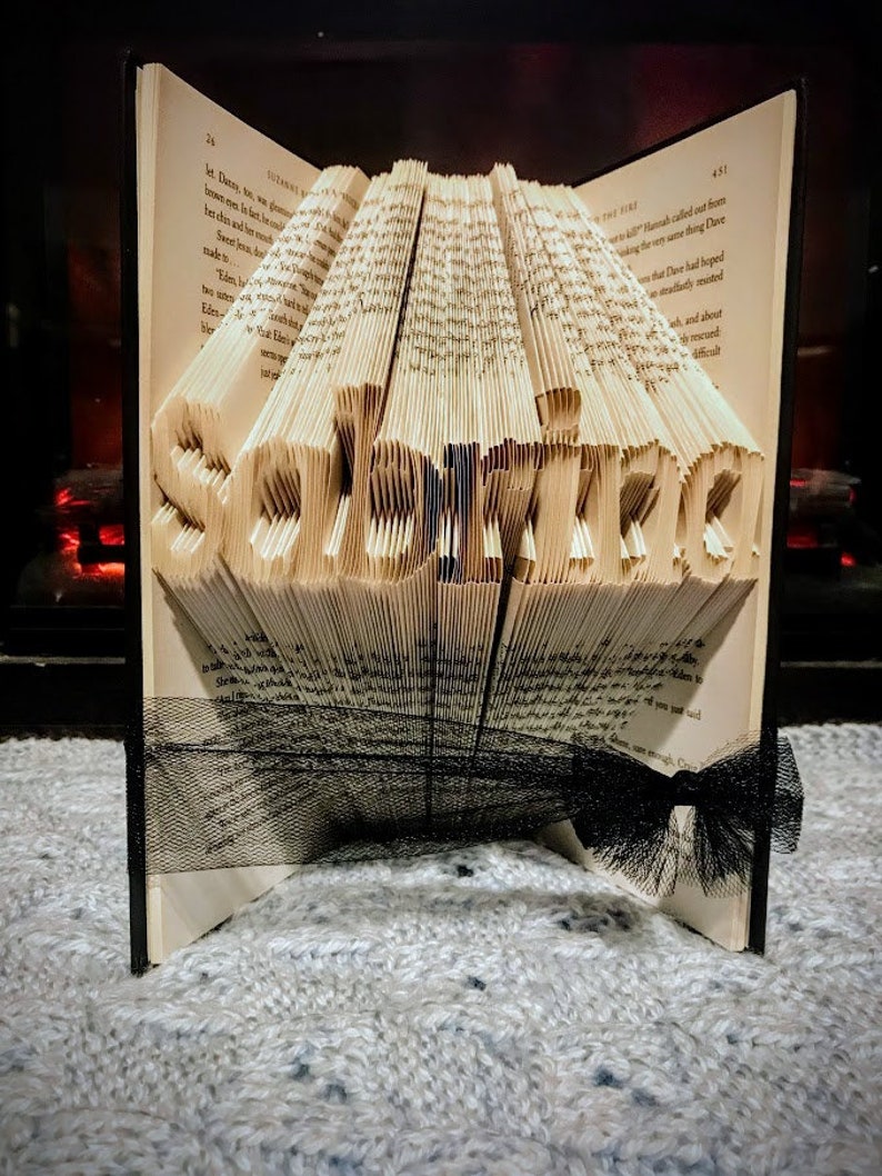 Customized Name Folded Book- Personalized Name or Word - Wedding ...