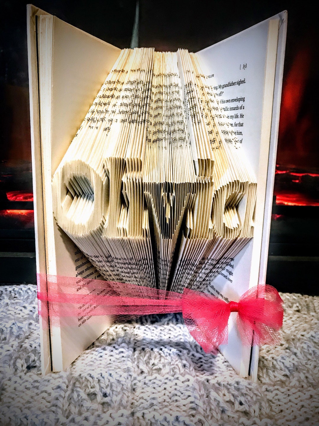 Customized Name Folded Book- Personalized Name or Word - Wedding ...