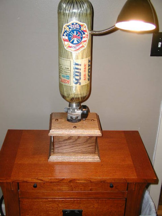 Items similar to Firefighter Retirement Gift, SCBA Desk Lamp, SCBA Lamp ...