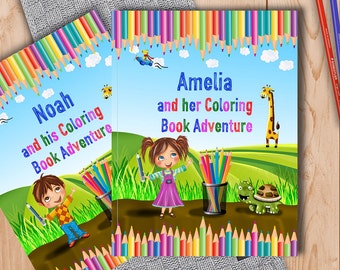Coloring Book for Children Personalized With Name and Personal | Etsy UK
