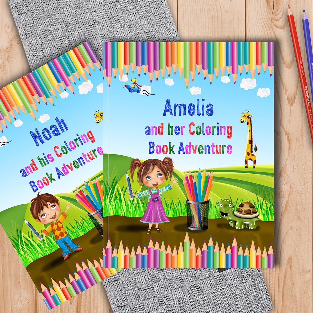 Personalised Coloring Book for Children - A Fun Coloring Book Adventure ...