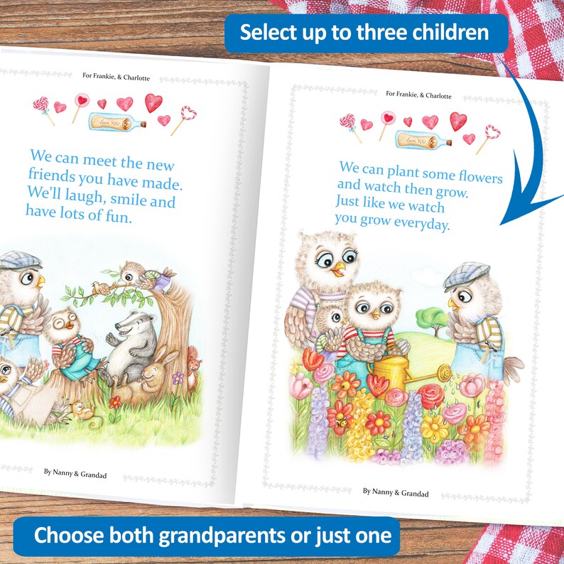 Personalized Book for Grandchildren From Grandparents. All the - Etsy UK