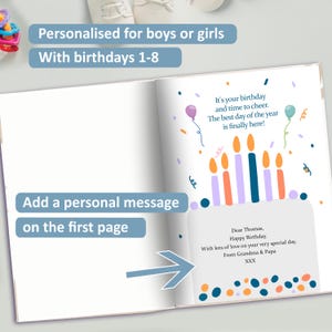 Personalised Happy Birthday Gift Book for Children Aged 1-8. Give Your ...