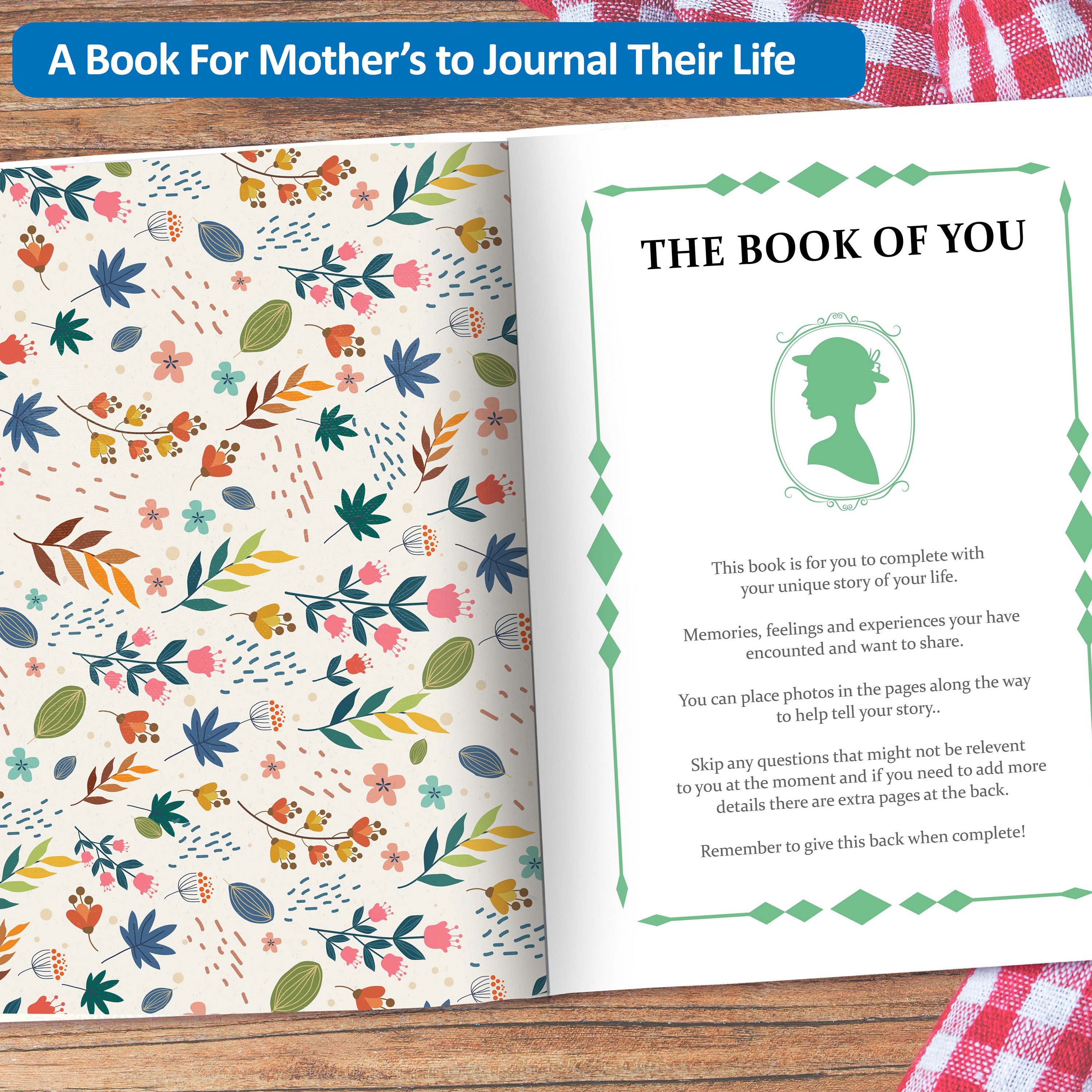 Personalised Book of Mum: Life Story Keepsake Journal - Etsy UK
