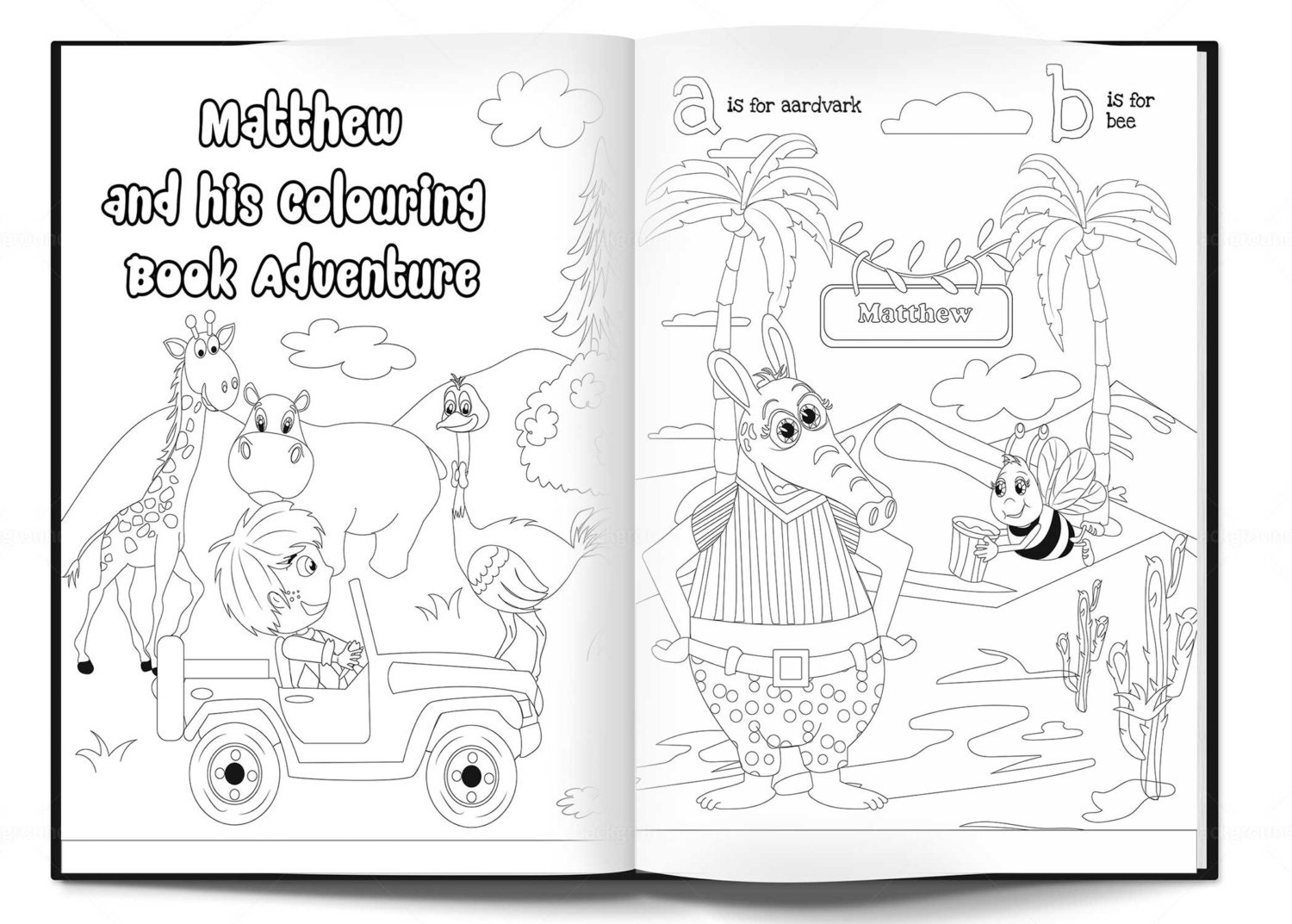 Coloring Book for Children Personalized With Name and Personal - Etsy UK