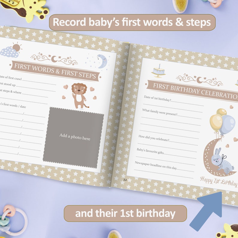 Memory and Milestone Book Personalized for Baby. A Wonderful - Etsy