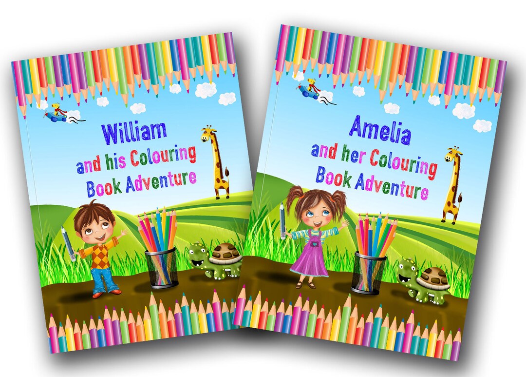 Coloring Book for Children Personalized With Name and Personal Message ...