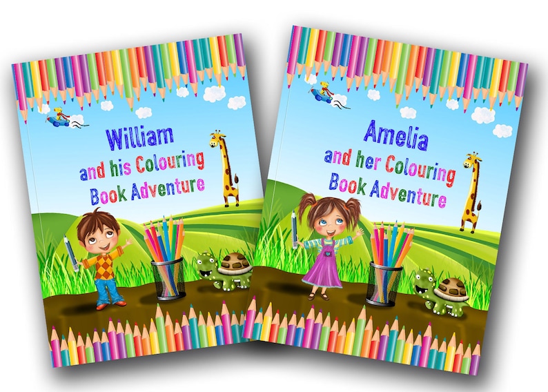Coloring Book for Children Personalized With Name and Personal | Etsy UK