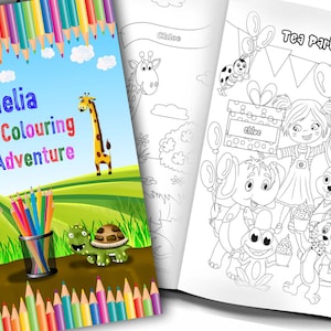 Coloring Book for Children Personalized With Name and Personal Message ...