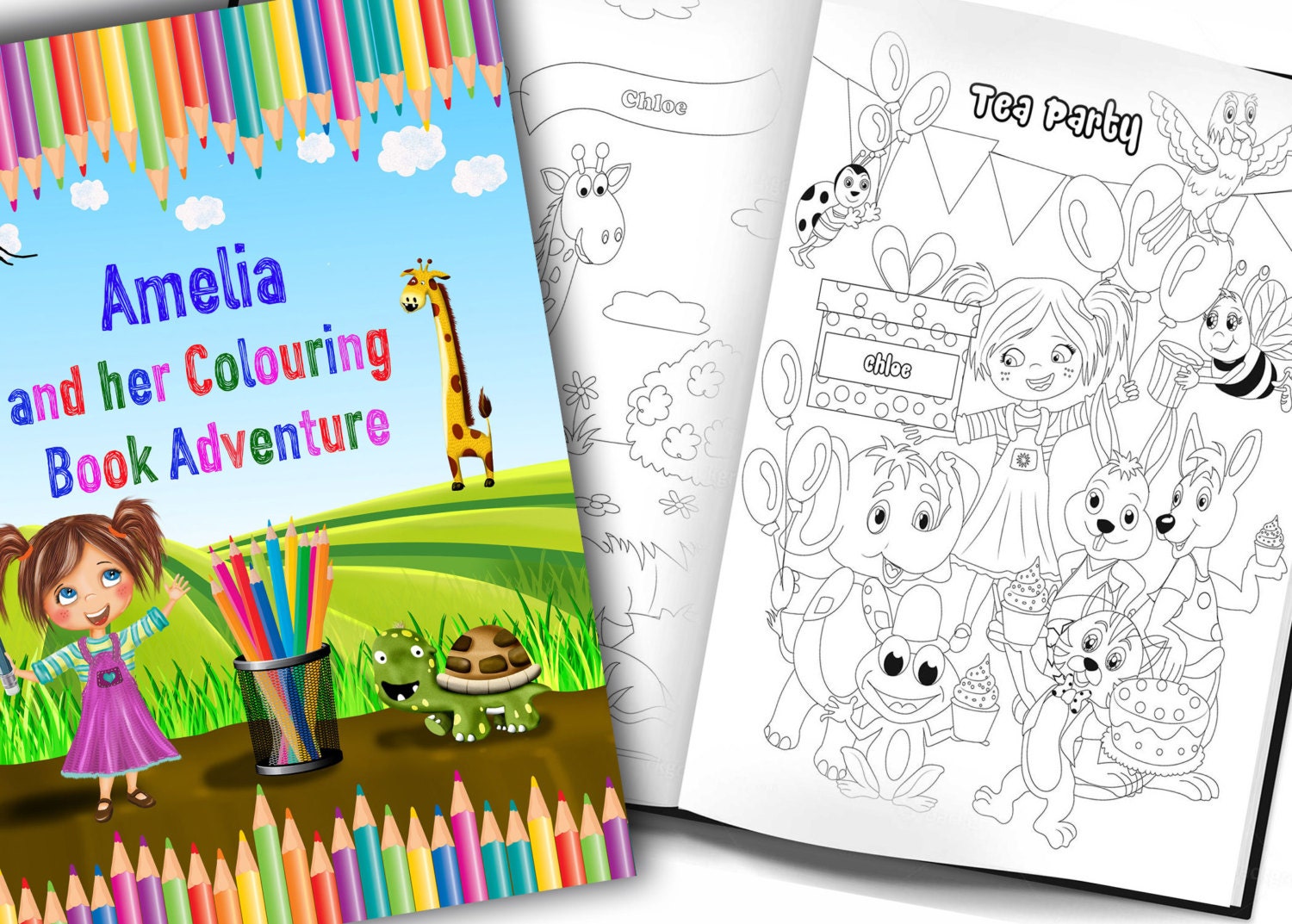 Coloring Book for Children Personalized With Name and Personal | Etsy UK