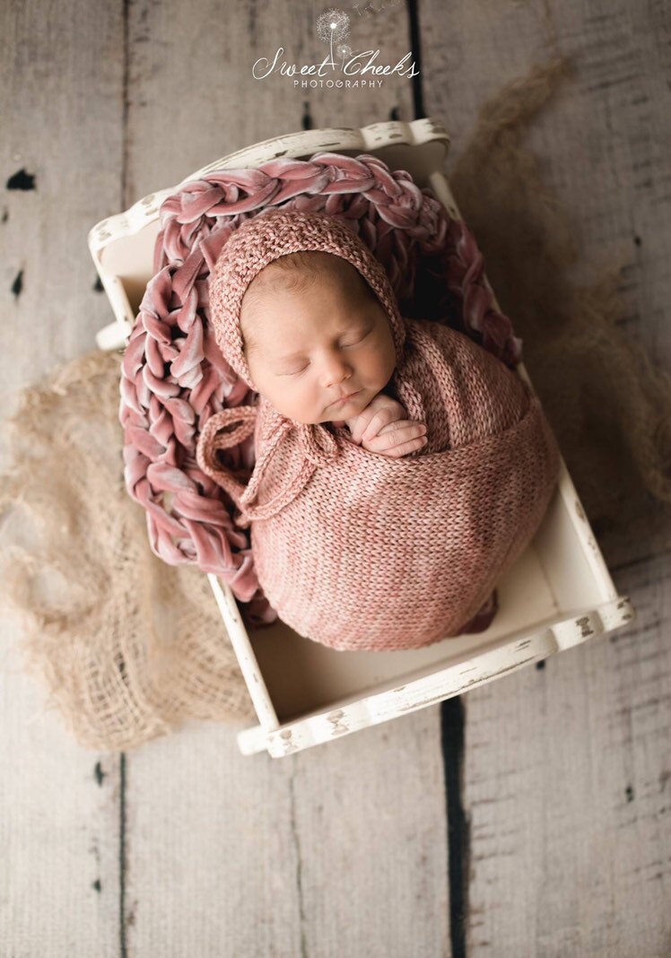 Thick Velvet Knit Bump Blanket / Velvet Pink Layering Blanket - Etsy