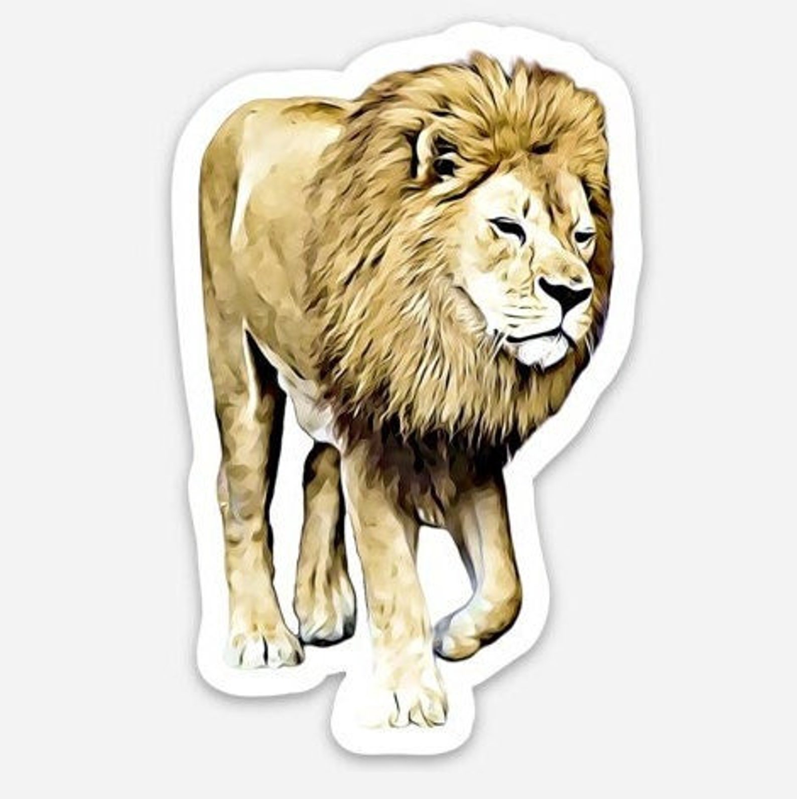 Lion Cut Out Sticker Die Cut Lion Sticker - Etsy