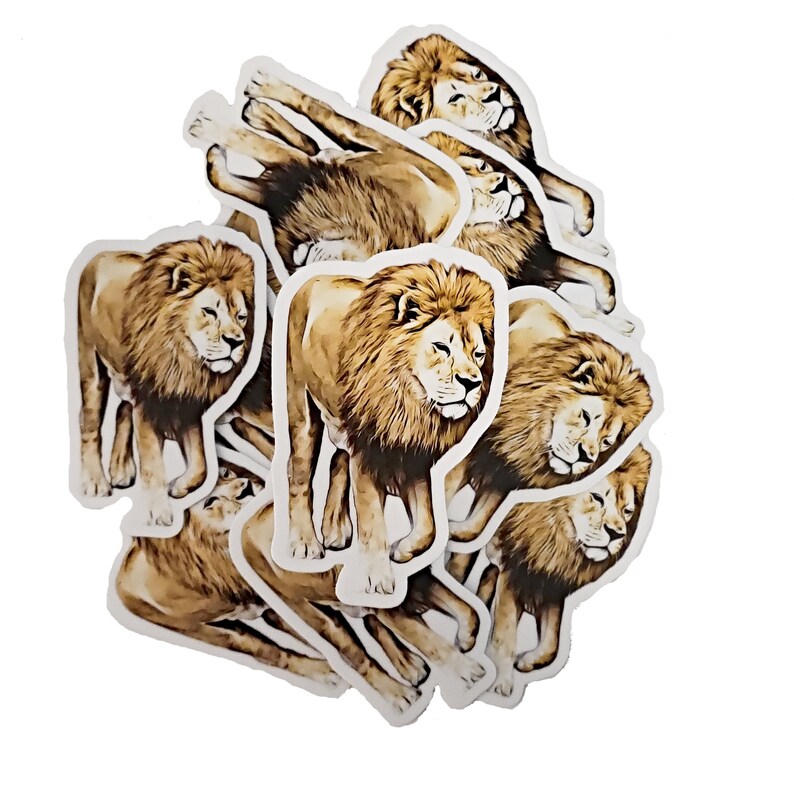 Lion Cut Out Sticker Die Cut Lion Sticker - Etsy
