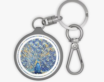 Peacock Feather Keychain Peacock Key Fob Peacock Wristlet - Etsy