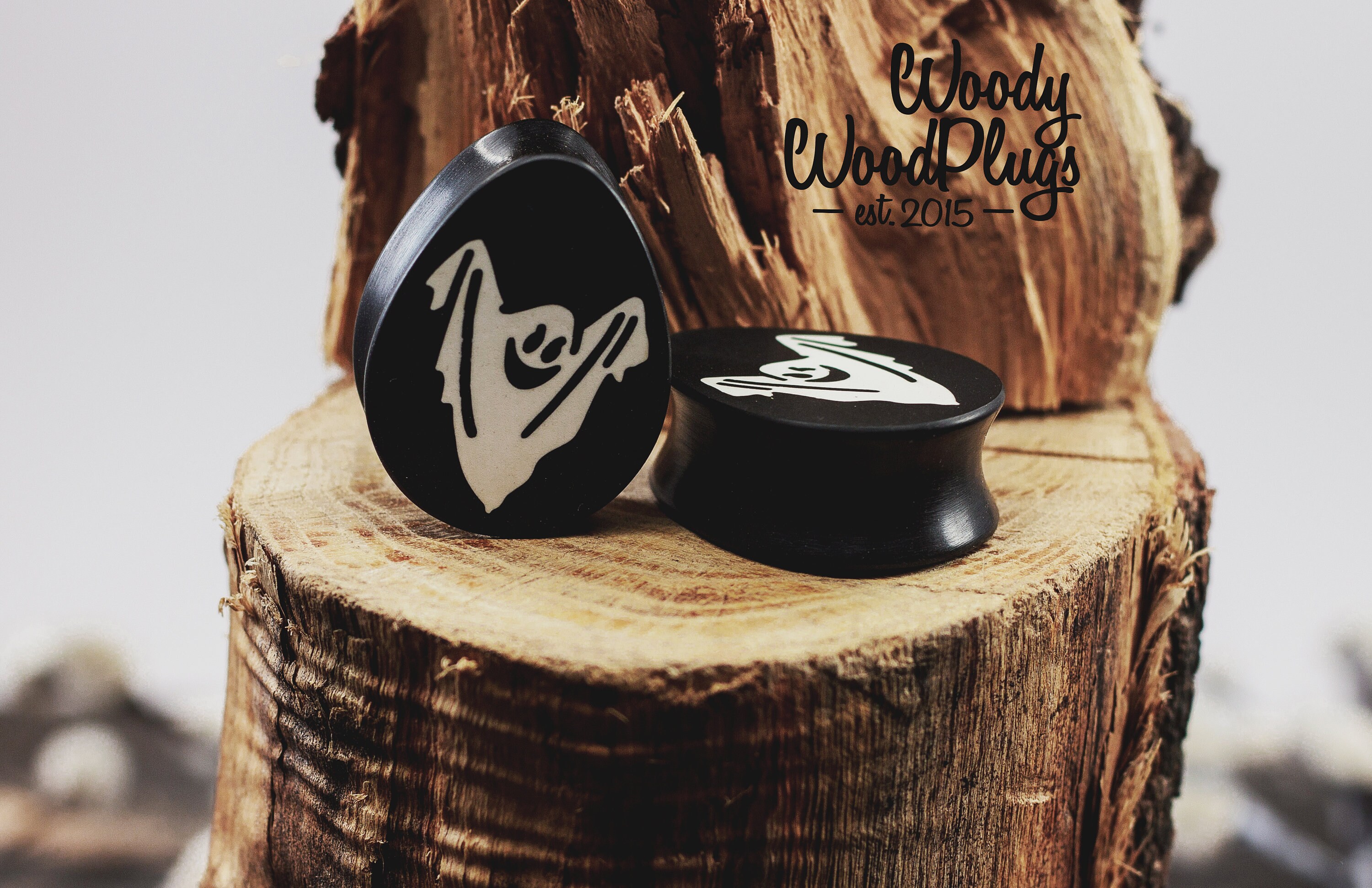 Teardrop Black Plugs Ghost Ear Plugs Ghost Ear Gauges | Etsy