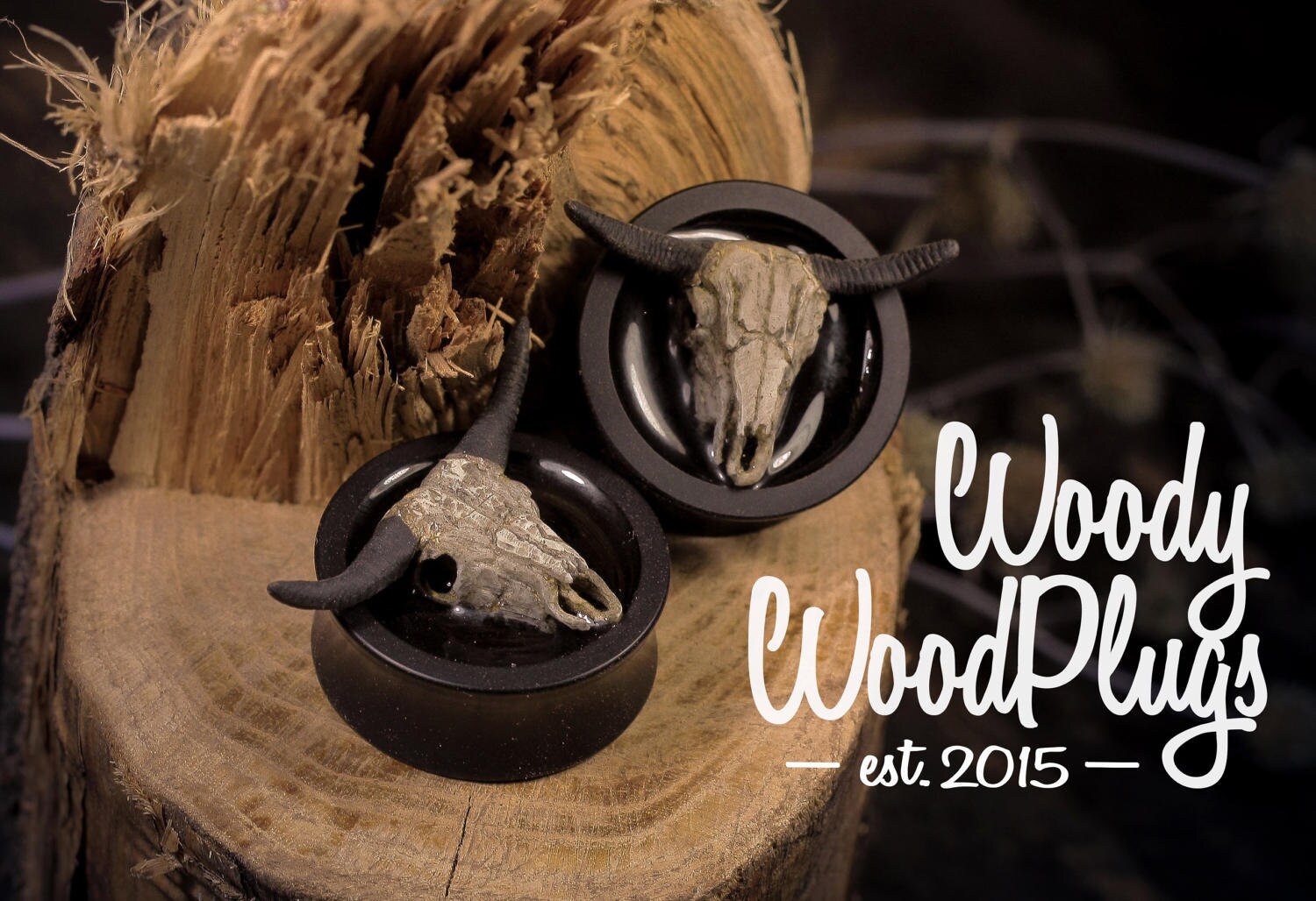 Black Plugs With 3D Cow's Skulls Men's and - Etsy