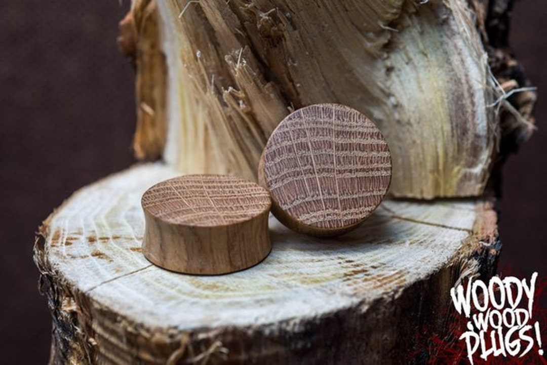 Handcrafted Organic Oak Wood Ear Plugs – Durable & Natural – Sizes 8mm ...