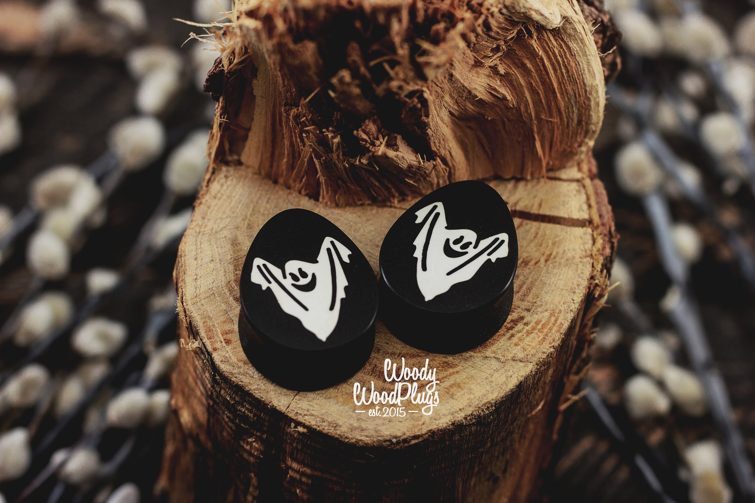 Teardrop Black Plugs Ghost Ear Plugs Ghost Ear Gauges | Etsy