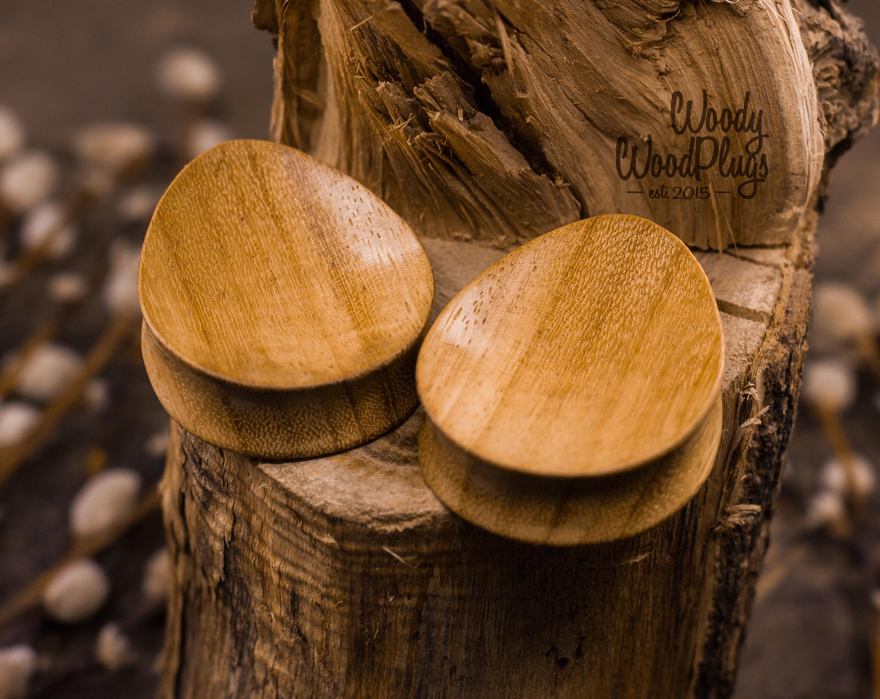 Teardrop Concave Ear Gauges From Brazil Nut - Dropshaped Concave Ear ...