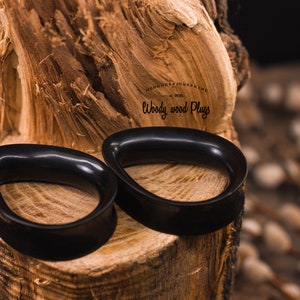 Black Tunnels Teardrop Gauges Plug Earrings Black Ear Plugs Teadrop ...