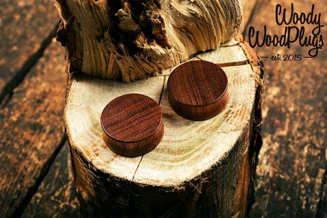 Sapele Ear Plugs 0g 00g/ Natural Ear Plugs /organic Wood Plugs / 0g ...