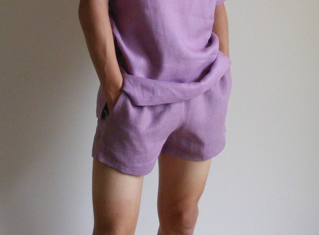 Mens Linen Boxer Shorts: Dusty Pink, Elastic Waist, Pure Linen - Etsy