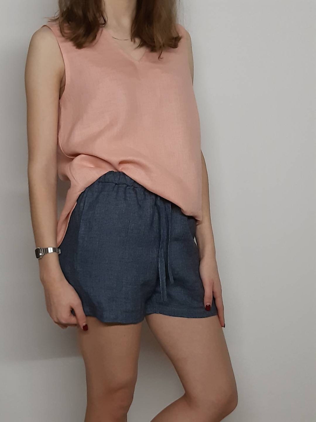 Mid-rise Side-pocket 3" Linen Short - Etsy